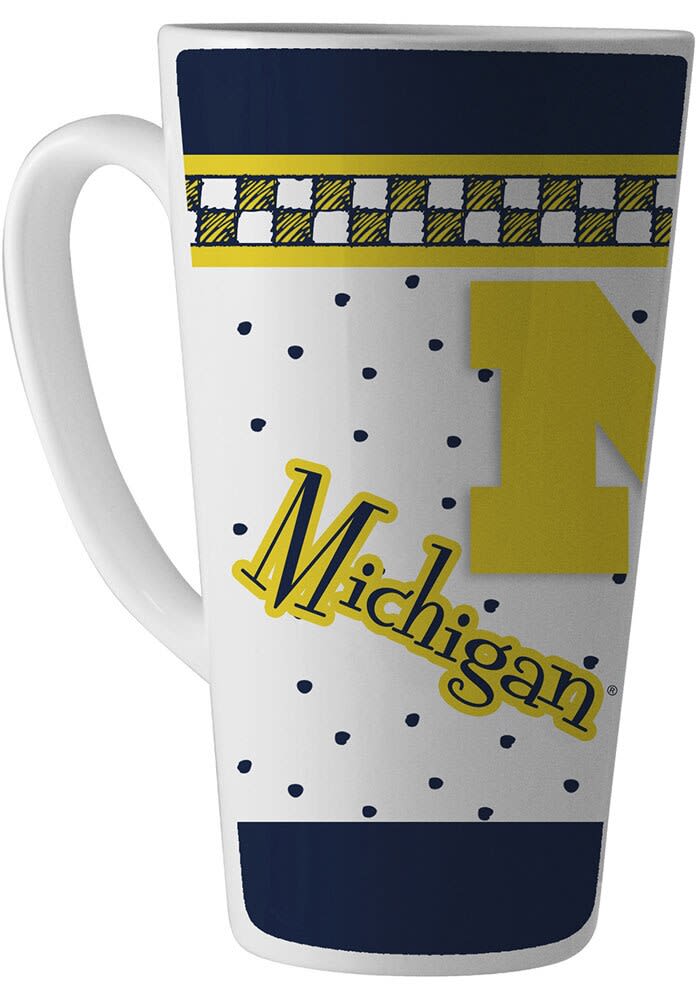 Michigan Wolverines BLUE Full Color Team Logo Ceramic Mug - 5241683