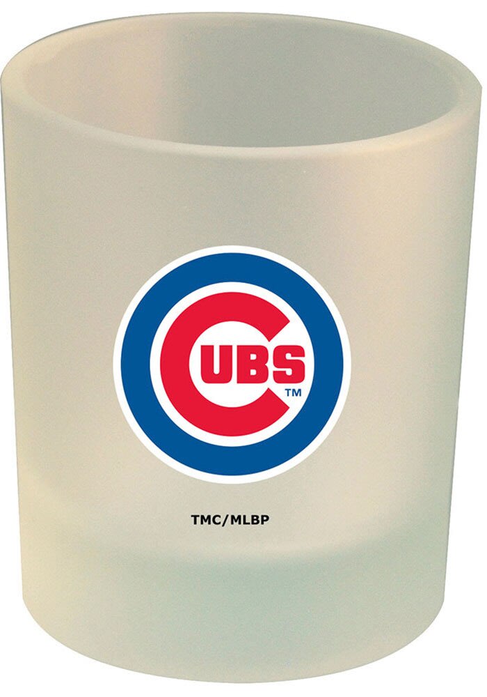 Chicago Cubs WHITE frosted Rock Glass - 5241717