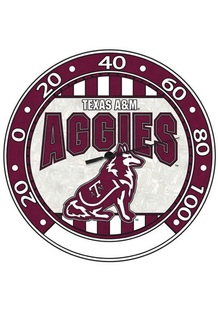 Texas A&M Aggies Red art glass design Wall Clock - 5242658