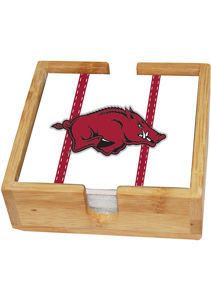 Arkansas Razorbacks Hog Set of Four Coaster - RED