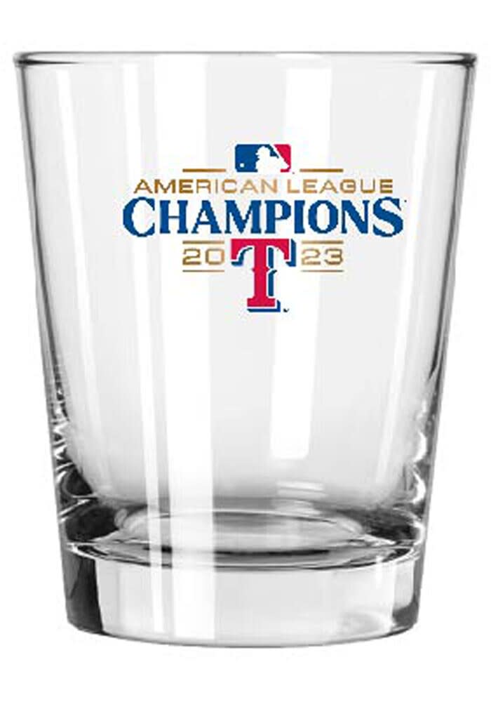 Texas Rangers 2023 ALCS Champs 15oz Double Rock Glass - Blue