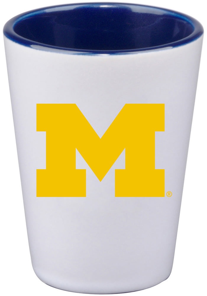 Michigan Wolverines YELLOW 2 oz team color inner Shot Glass - 5244255
