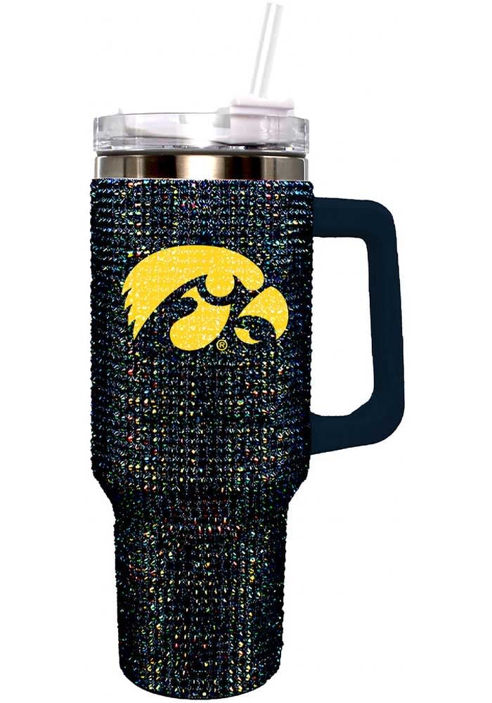 Iowa Hawkeyes BLACK 40oz Bling Stainless Steel Tumbler - 5244786
