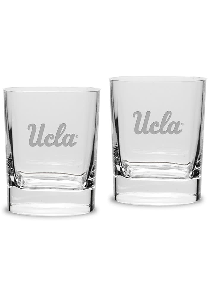 UCLA Bruins CLEAR Hand Etched 11.75oz Luigi Bormioli Set Rock Glass ...