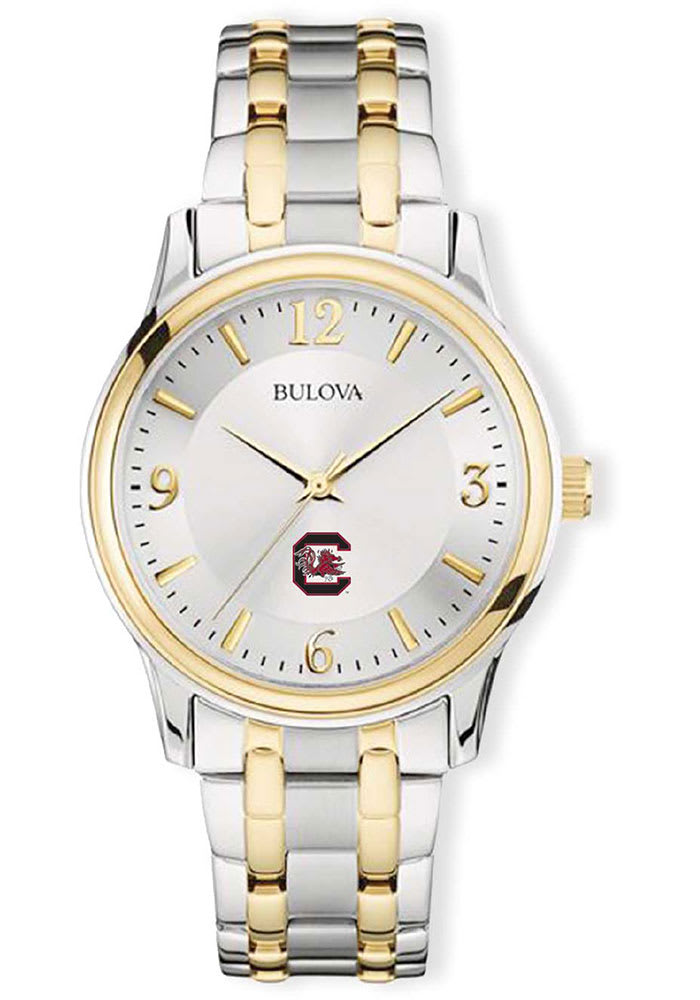 South Carolina Gamecocks SILVER Bulova Classic Two Tone Watch - 52733782