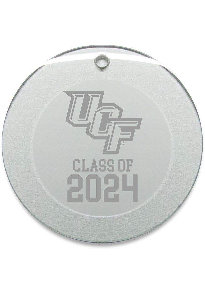 UCF Knights CLEAR Class of 2024 Hand Etched Crystal Circle Ornament ...