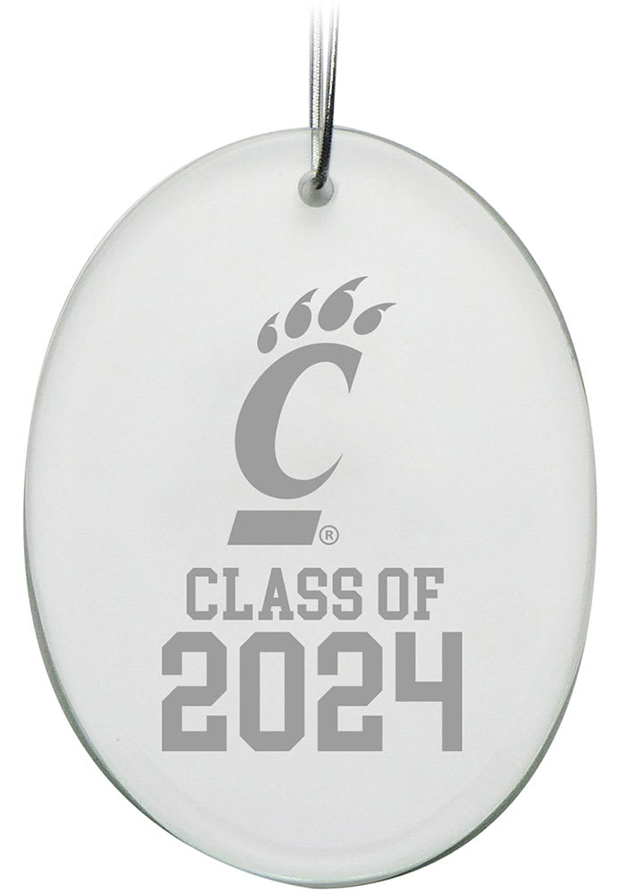 Cincinnati Bearcats CLEAR Class of 2024 Hand Etched Crystal Oval ...