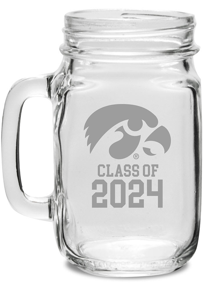 Iowa Hawkeyes CLEAR Class of 2024 Hand Etched Jar Stein - 52734132