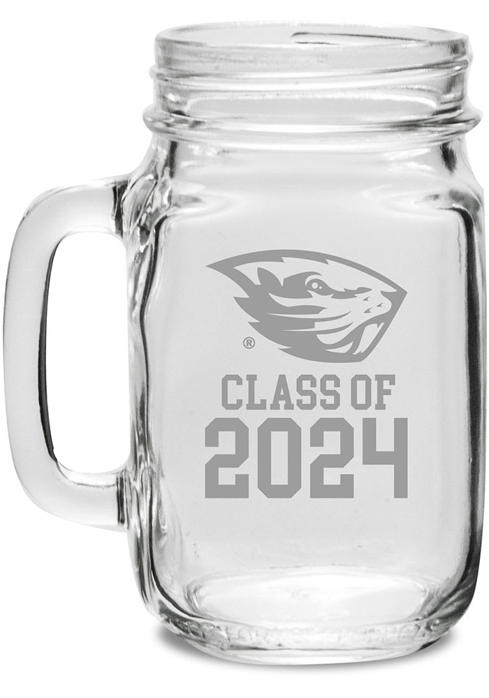 Oregon State Beavers CLEAR Class of 2024 Hand Etched Jar Stein - 52734294
