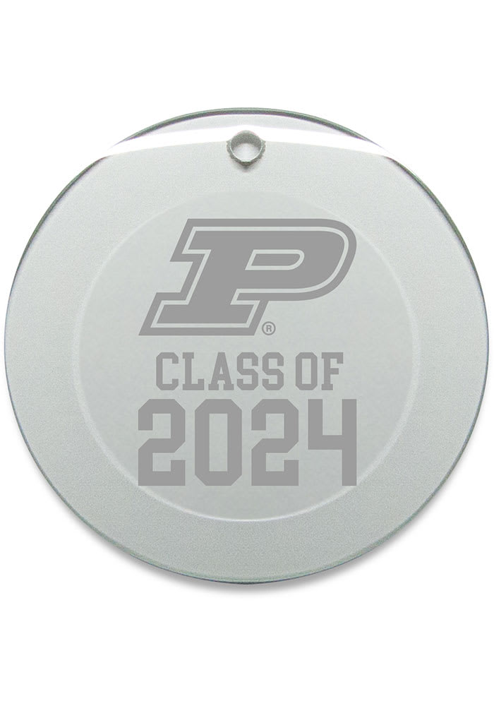 Purdue Boilermakers CLEAR Class of 2024 Hand Etched Crystal Circle ...