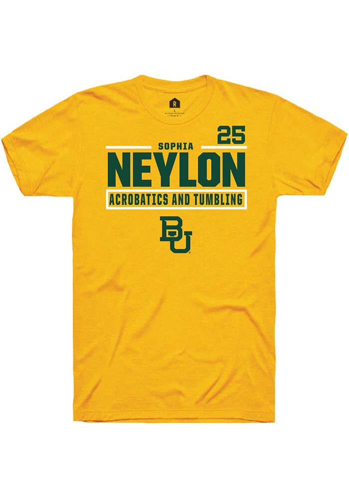 Sophia Neylon Baylor Bears GOLD NIL Stacked Box Short Sleeve Player T ...