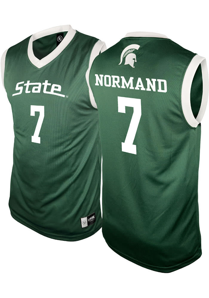 Gehrig Normand Mens GREEN Michigan State Spartans NIL Basketball Jersey ...