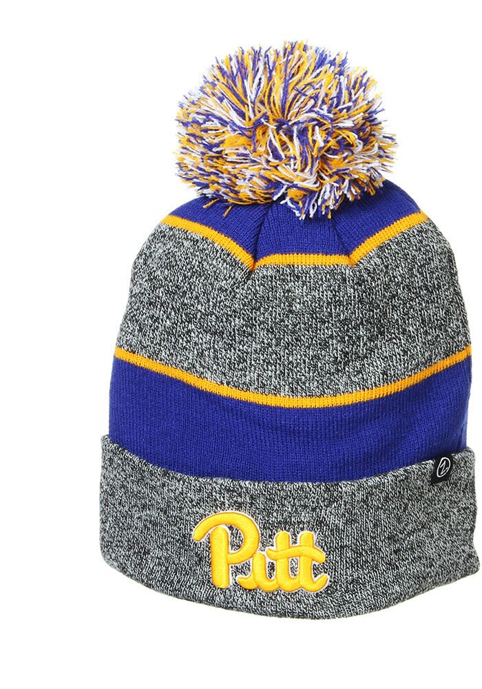 Pitt Panthers Zephyr GRAY Jackson Cuff Pom Knit Hat - 5352388