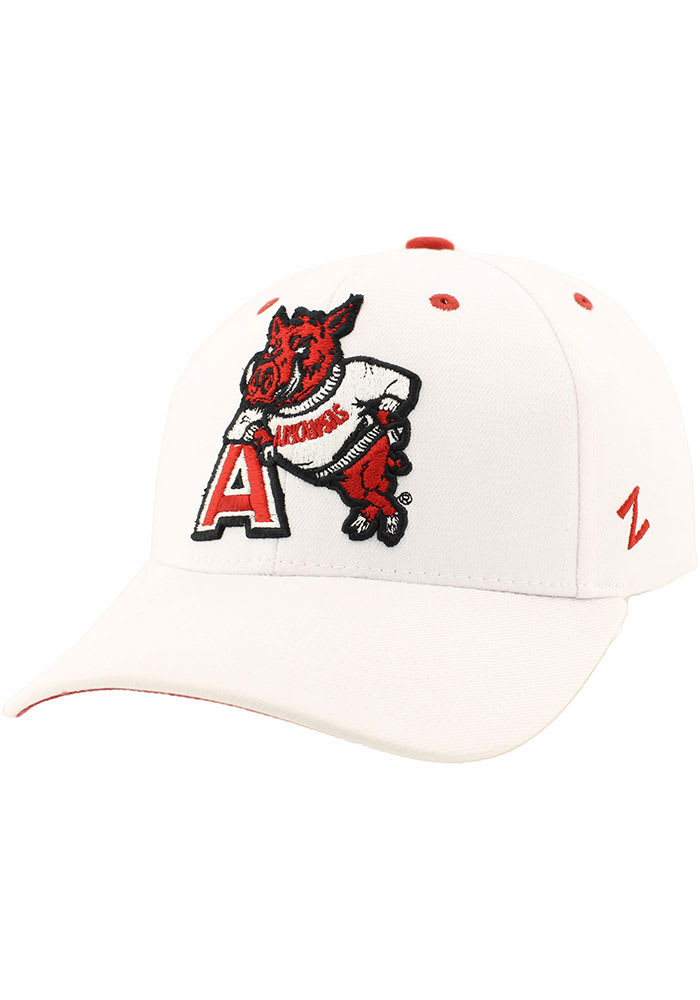 Arkansas Razorbacks Mens White ZH Flex Hat - 5354716