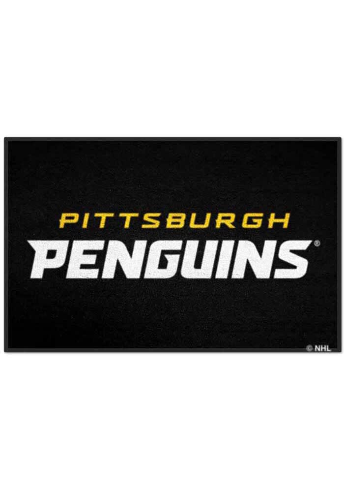 Pittsburgh Penguins Retro Interior Rug BLACK - 5424655