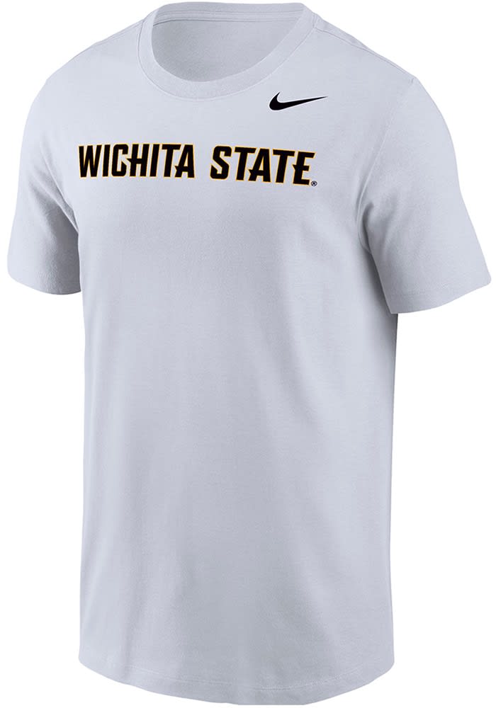 Nike Wichita State Shockers White Wordmark Core Short Sleeve T Shirt ...