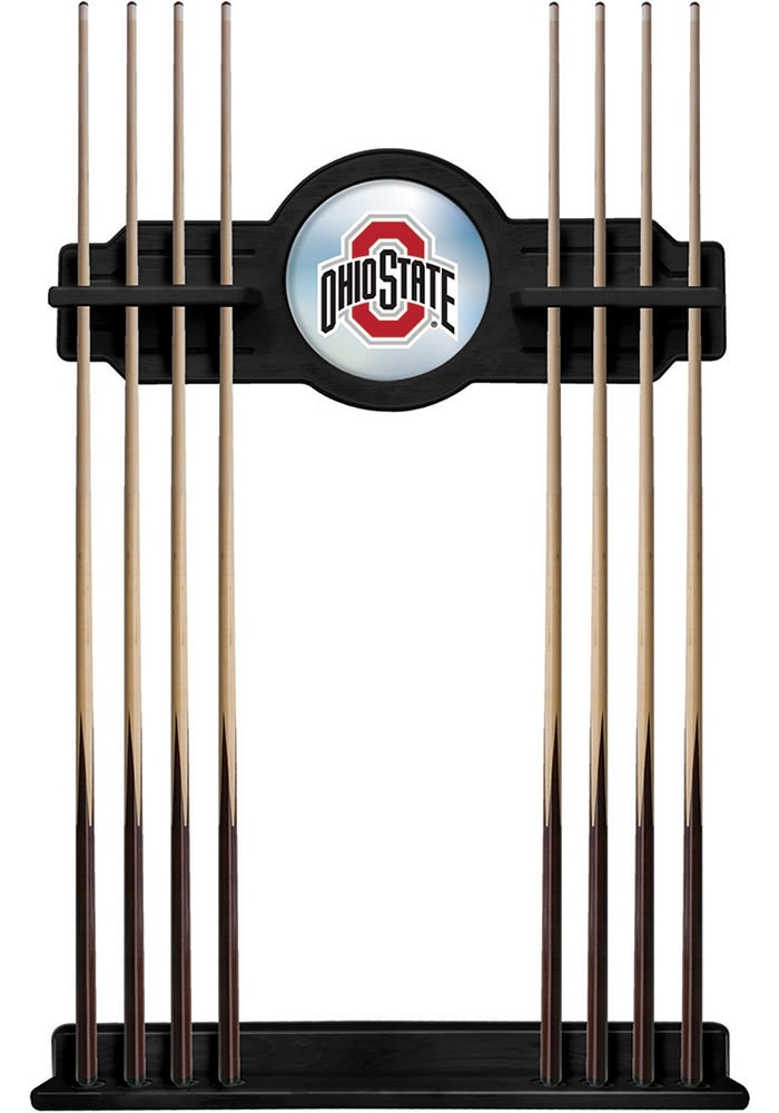 Ohio State Buckeyes Solid Wood Cue Rack Pool Table BLACK - 545708142
