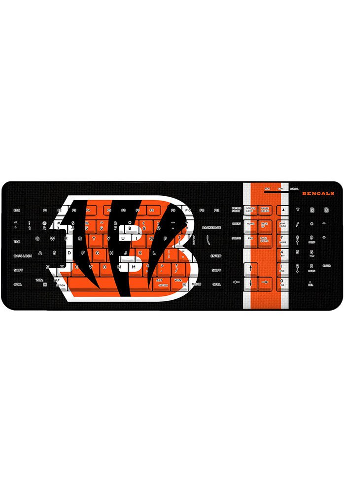 Cincinnati Bengals BLACK Stripe Wireless Keyboard - 54592457