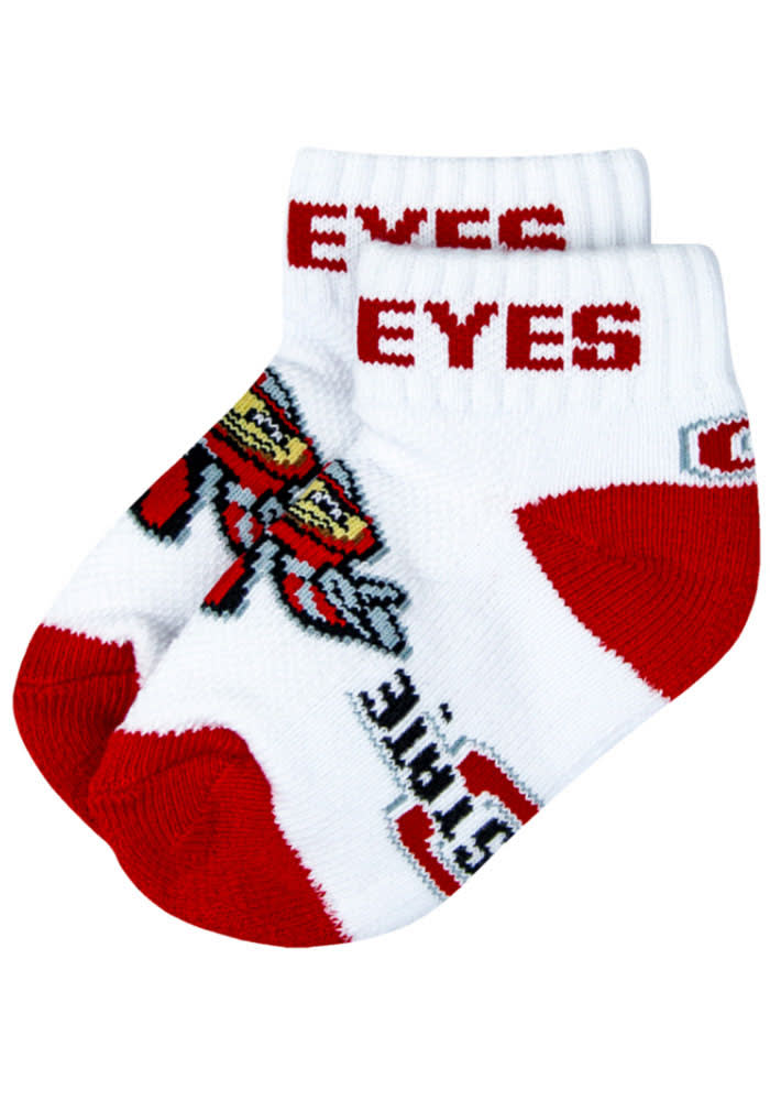Ohio State Buckeyes SCARLET Mascot Baby Quarter Socks - 54820136