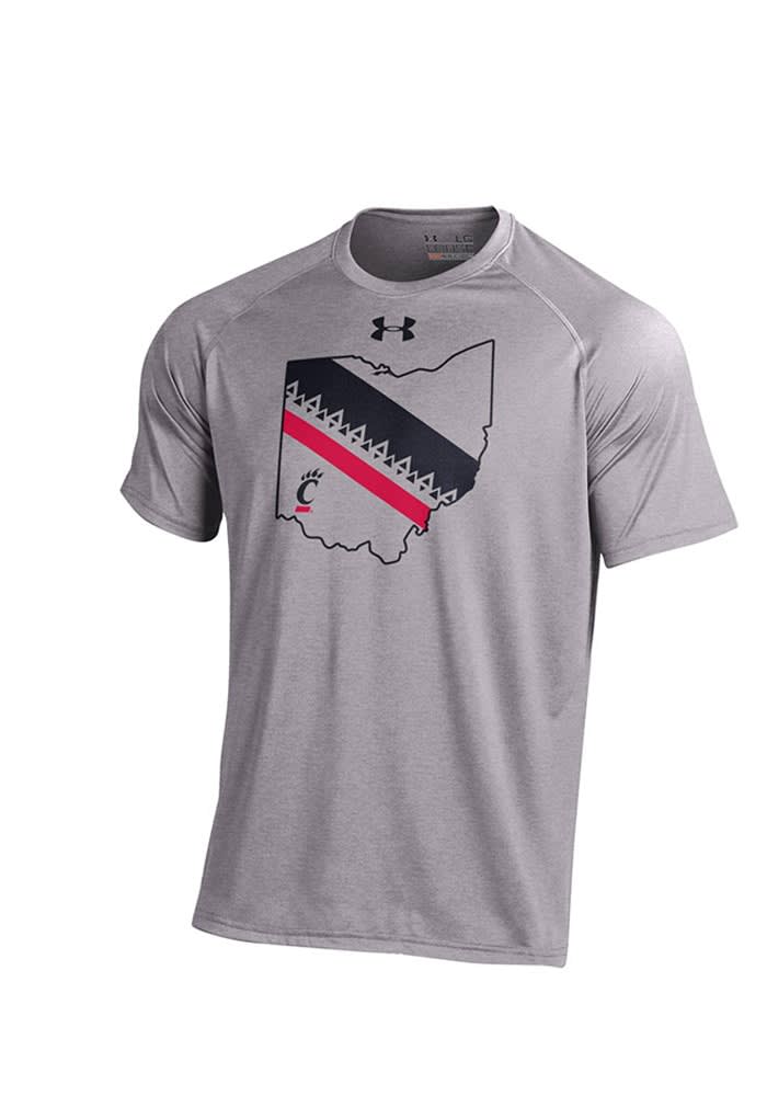 Under Armour Cincinnati Bearcats GREY State Short Sleeve T Shirt - 55290707