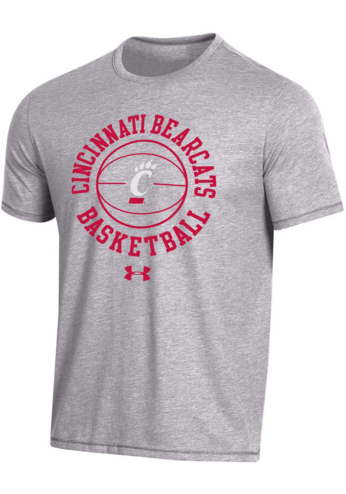 Under Armour Cincinnati Bearcats GREY HEATHER Bi-Blend Short Sleeve ...