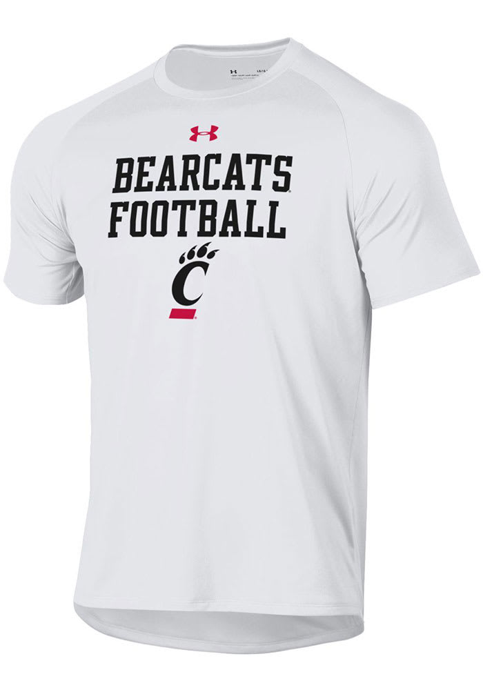 Under Armour Cincinnati Bearcats WHITE Football Short Sleeve T Shirt ...