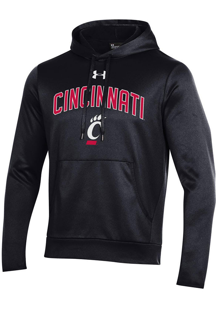 Under Armour Mens BLACK Cincinnati Bearcats Armour Fleece Hoodie - 55292697