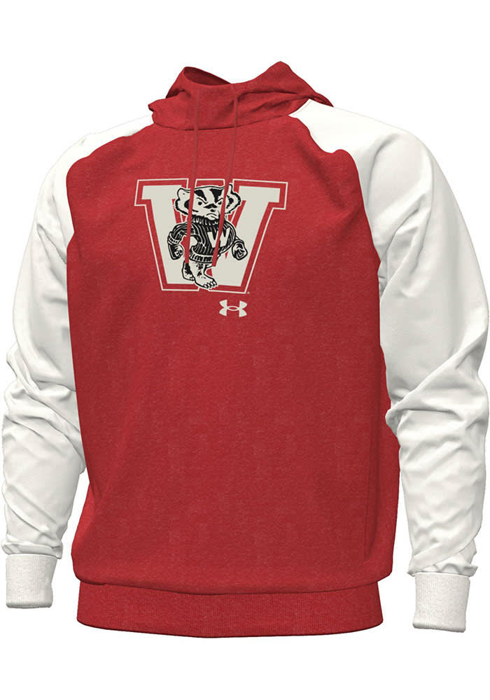 Under Armour Mens Red Wisconsin Badgers Iconic Gameday Rival Fleece ...