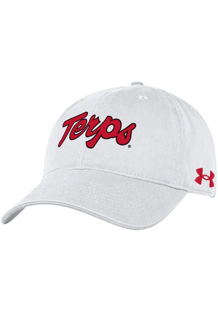 Under Armour White Maryland Terrapins Script Washed Performance ...