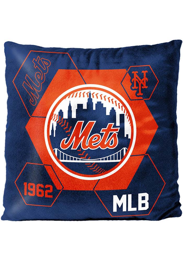 New York Mets BLUE Velvet Reverse Throw Pillow - 5585187