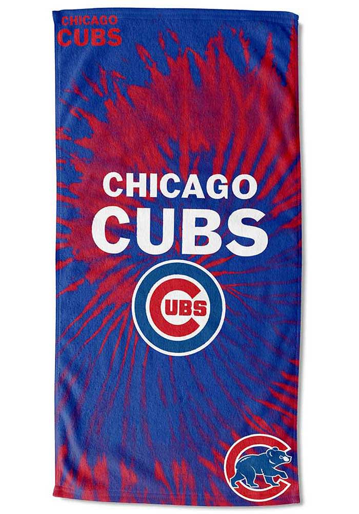 Chicago Cubs Red 30x60 Psychedelic Beach Towel - 5585995