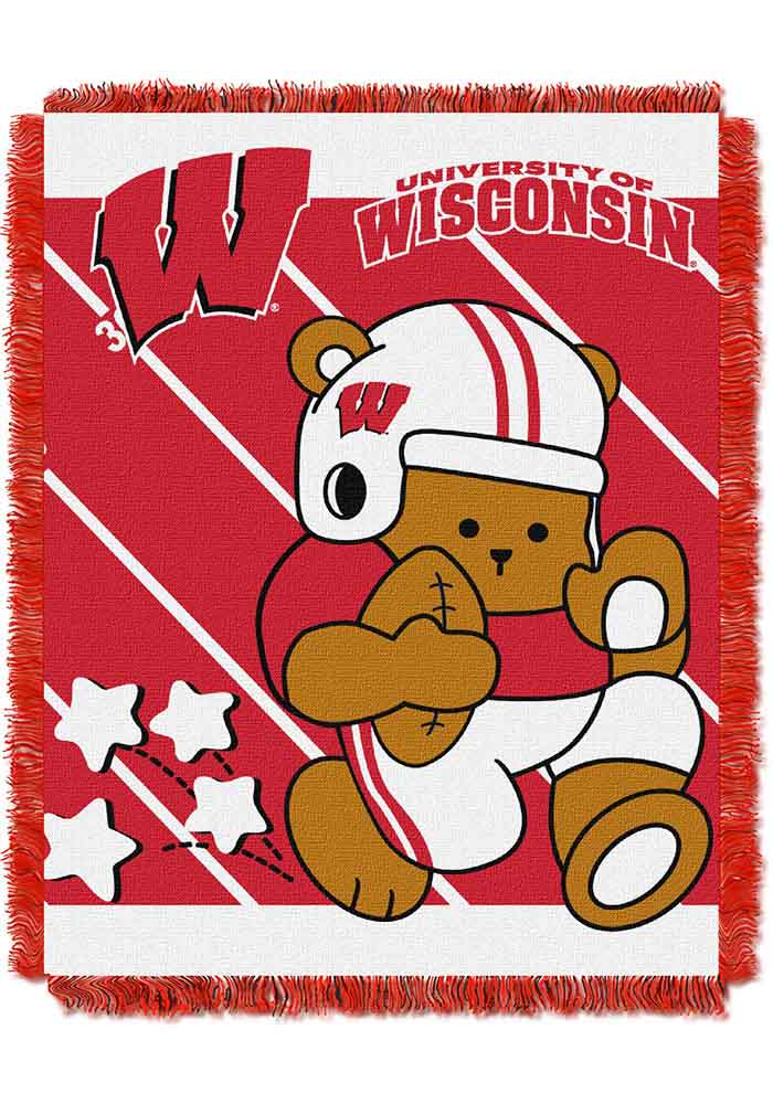 Logo Wisconsin Badgers Baby Blanket - RED