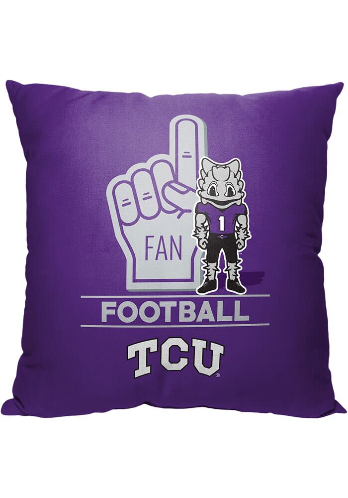TCU Horned Frogs PURPLE Number 1 Fan Throw Pillow - 5588084