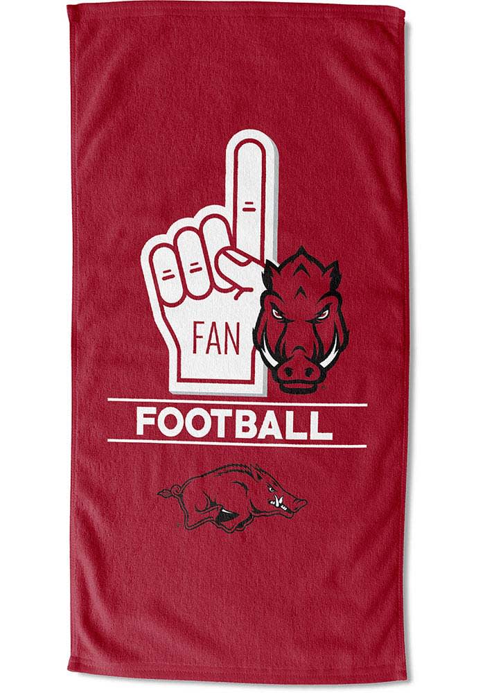Arkansas Razorbacks Red Number 1 Fan Beach Towel - 5588102