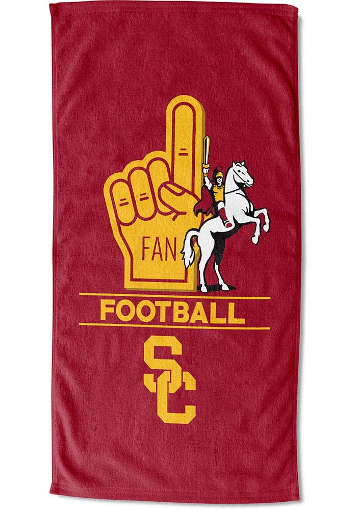 USC Trojans Red Number 1 Fan Beach Towel