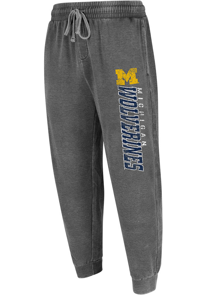 Concepts Sport Michigan Wolverines Mens CHARCOAL Trackside Burnout ...