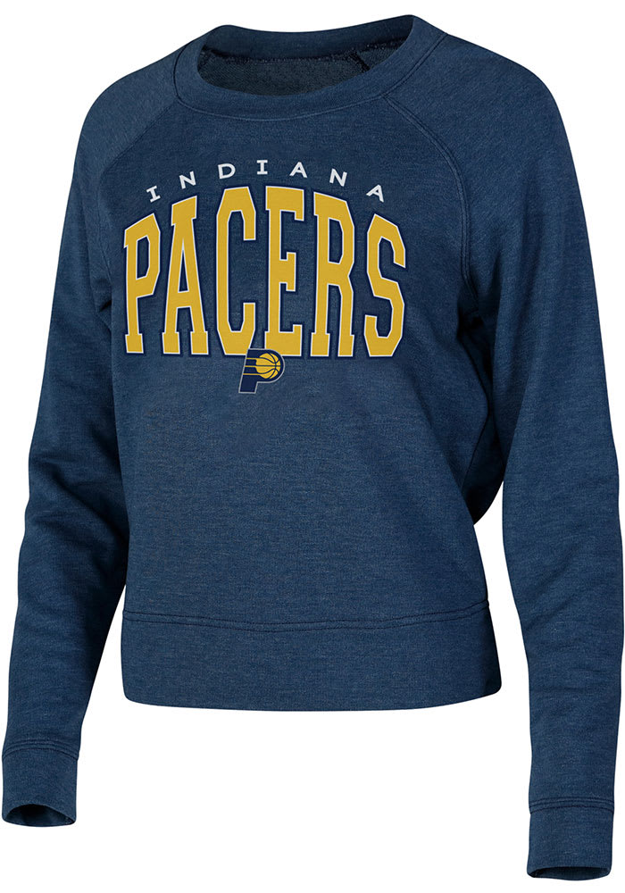 Indiana Pacers Womens Navy Blue Mainstream Long Sleeve Crew Sweatshirt