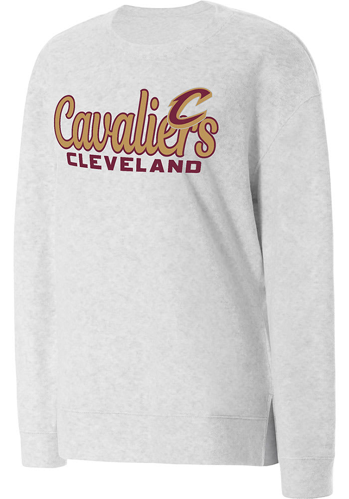 Cleveland Cavaliers Cavaliers Womens Grey Mainstay Long Sleeve Crew ...