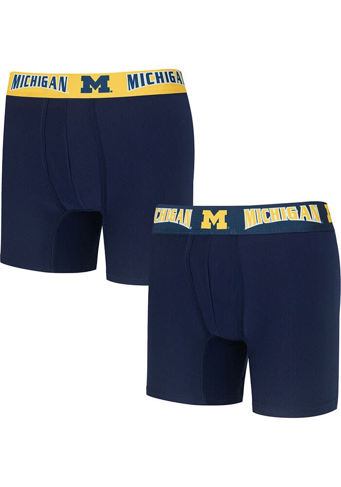 Michigan Wolverines Mens Concepts Sport BLUE Breakthrough Boxers - 5628197