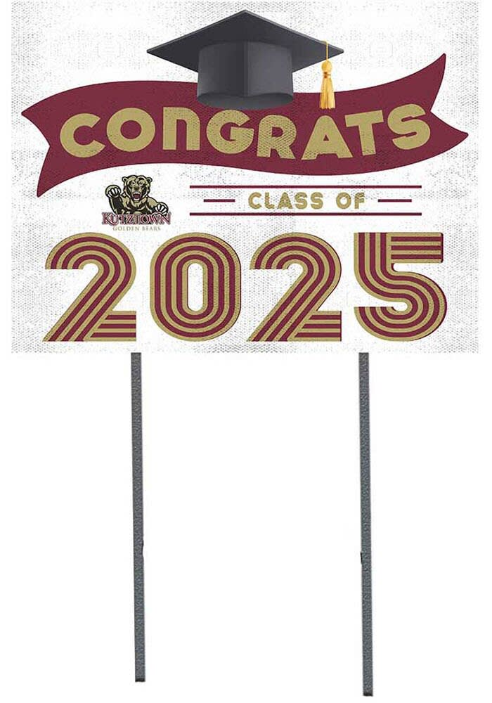Kutztown University White 18x24 Yard Sign with Stakes Class of 2025 ...