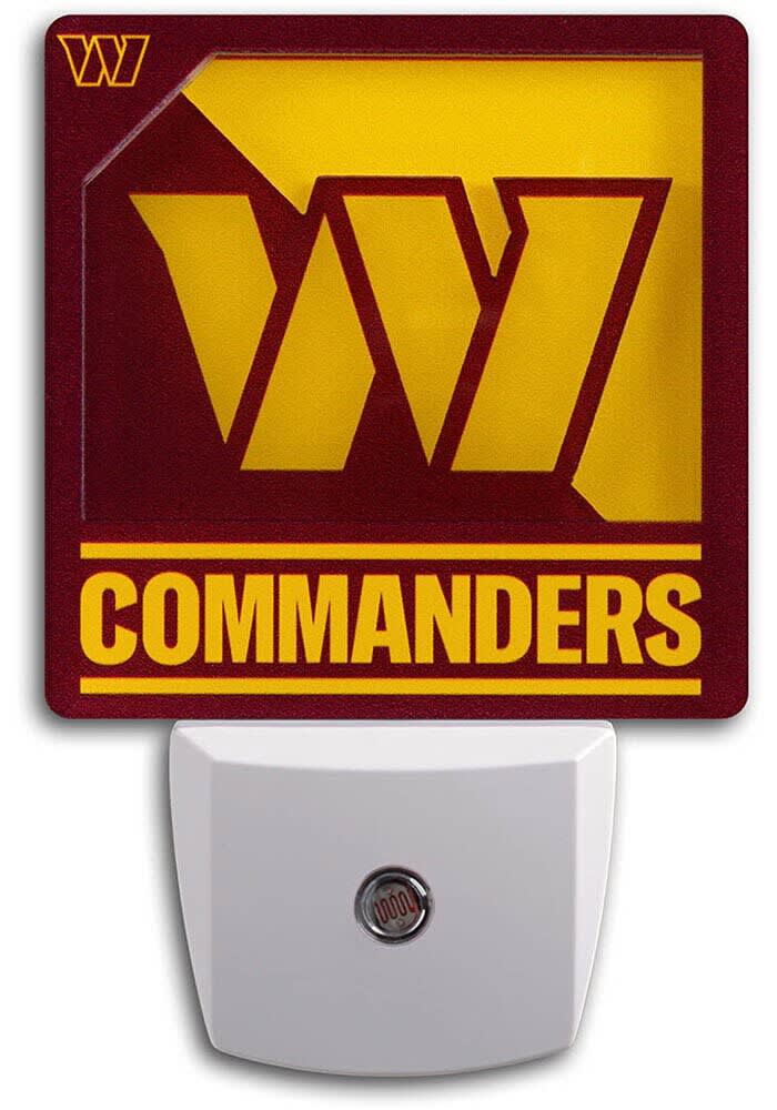 Washington Commanders BURGUNDY 3D Logo Series Night Light - 564752051