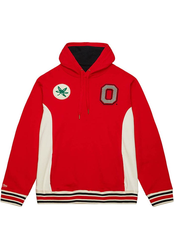 Mitchell and Ness Mens Red Ohio State Buckeyes French Terry Design ...