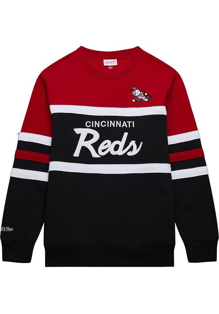 Mitchell and Ness Cincinnati Reds Mens Head Coach Long Sleeve Fashion ...