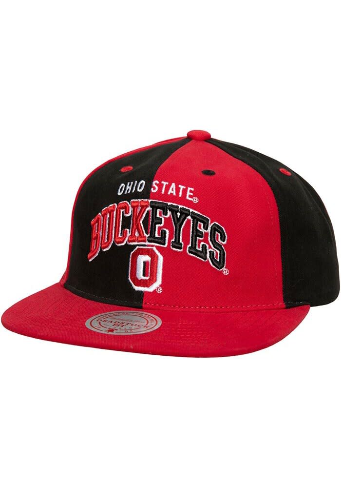 Ohio State Buckeyes Mitchell and Ness Red Pinwheel of Fortune Snapback ...