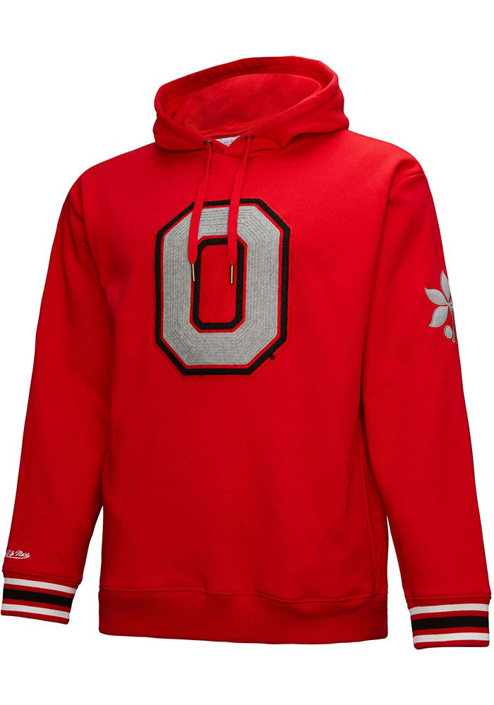 Mitchell and Ness Mens Red Ohio State Buckeyes Chainstitch Fashion Hood ...