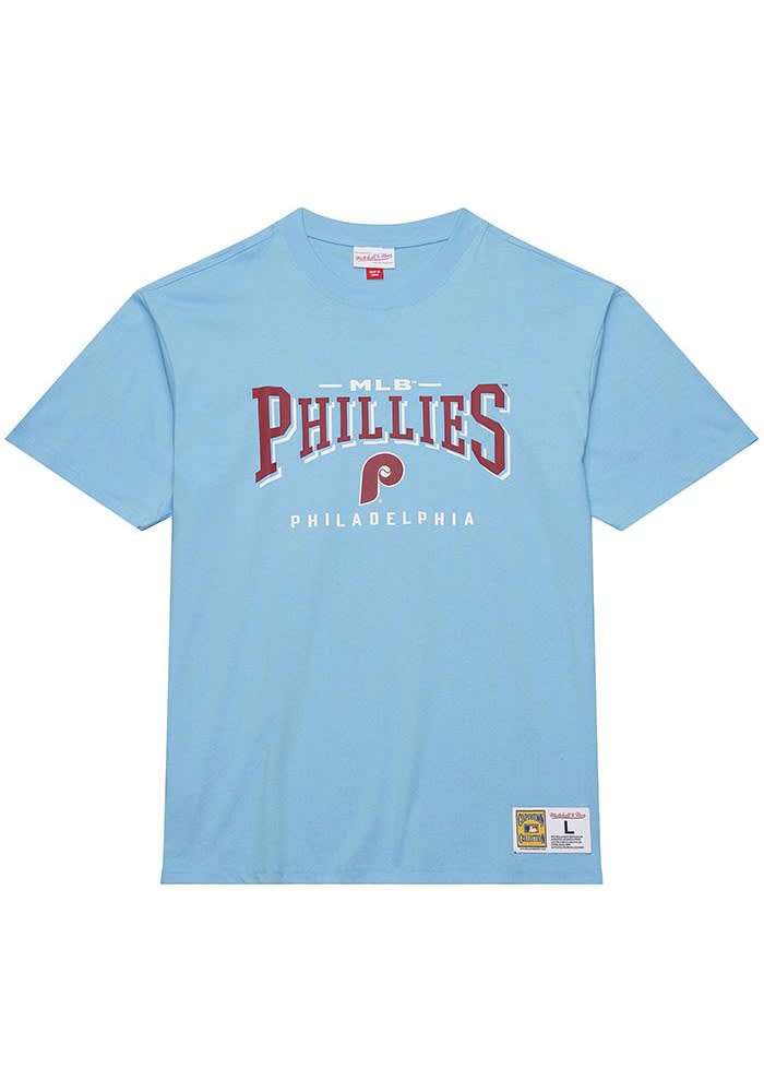 Mitchell and Ness Philadelphia Phillies LIGHT BLUE Block Arch Short ...