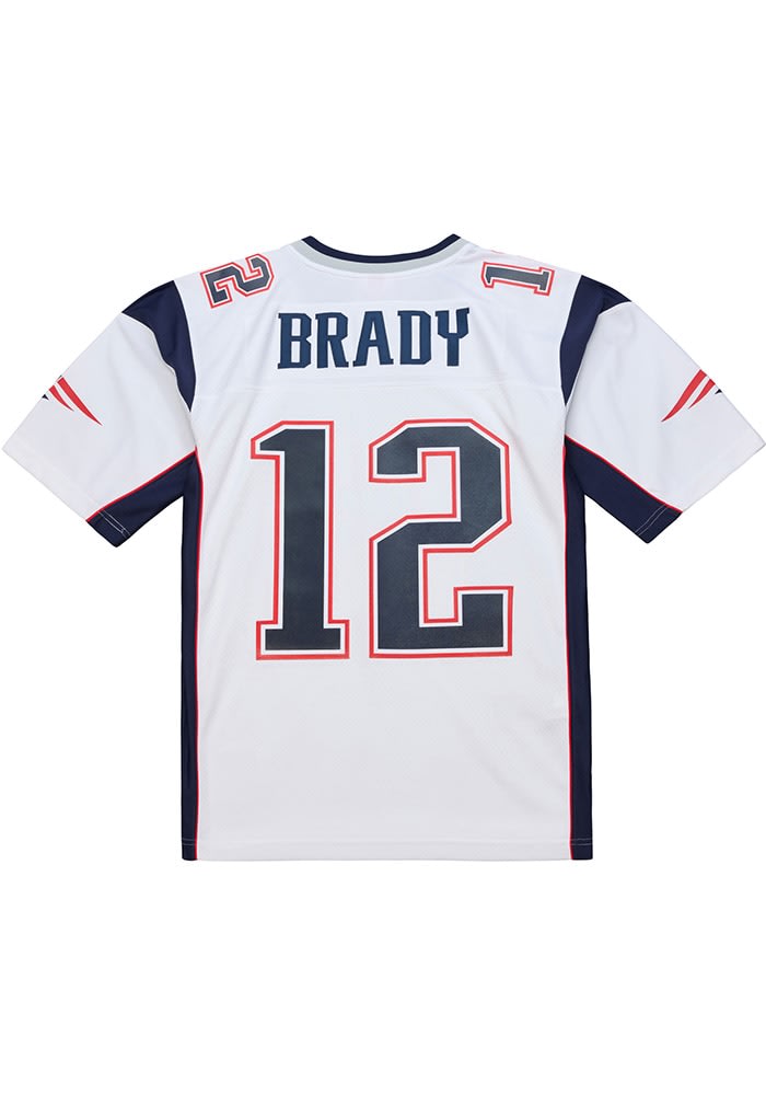 New England Patriots Tom Brady Mitchell and Ness White 2000 Throwback ...