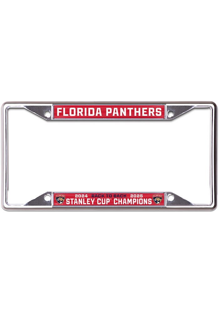 Florida Panthers License Plate Frame - Florida Panthers Red 2025 NHL ...
