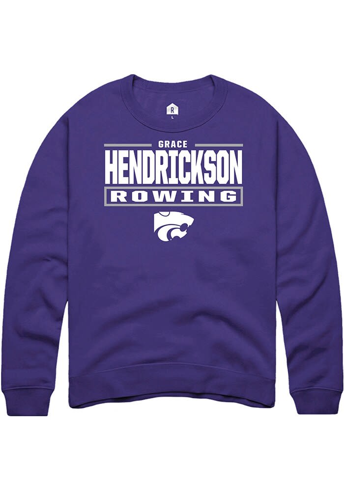 Grace Hendrickson K-State Wildcats Mens PURPLE NIL Stacked Box Player ...