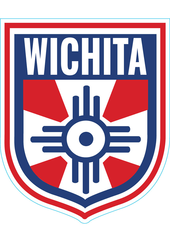 Wichita Souvenir | Wichita Stickers Red Flag Shield - 5700368